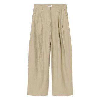 Zenggi Zenggi, Femme, Pantalons, Beige, Taille: 40 FR Light Linen Mix Jade Pants