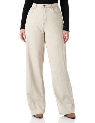 Sisley Sisley Damen Trousers 4POFLF01W Jeans, Creamy White Denim 600, 30