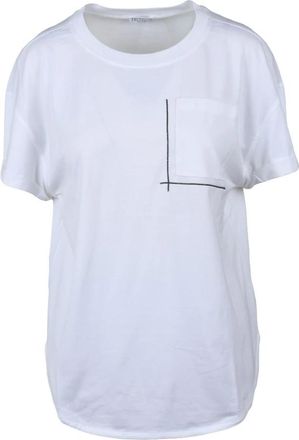 Brunello Cucinelli Femme, Tops, Blanc, Taille: 42 FR T-Chemises