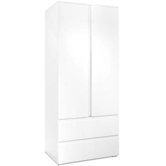 Calicosy Calicosy - Armoire Image 60A - 2 portes battantes - 2 tiroirs - Blanc