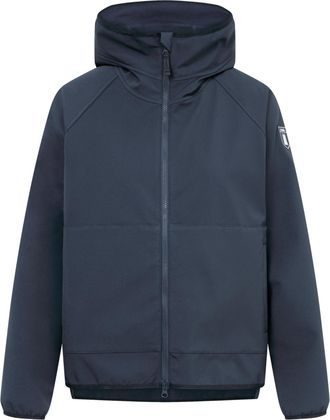 Derbe Softshelljacke Kurz Peutby Damen Dunkelblau 46 | Übergangsjacke | Frauen| Kapuze | Zip | Hamburg