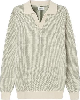 Springfield Herren 6ow Polo Bicolor Contrast Ml Jersei, Grün, Standard, X-Large