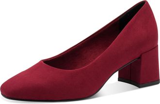 Marco Tozzi Marco Tozzi Damen Pumps mit Blockabsatz Vegan, Rot (Chianti), 42 EU