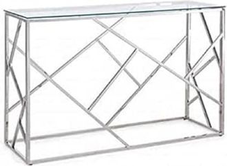 Konte Design Fashion Commerce KONTE.Design Rayan Konsolentisch aus Glas und Stahl, 120 x 40 cm