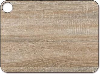 Arcos Schneidebrett mit Aufh&auml;nger und Holzstil. Glatte Oberfl&auml;che aus Zellulosefaser und Harz. Profi-K&uuml;chenwerkzeug. Servierbrett. Farbe Braun. 15 x 11