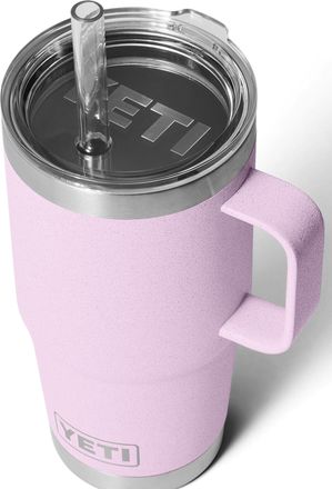 Yeti Rambler Trinkbecher Mit Trinkhalmdeckel, Cherry Blossom, 25 oz (739 ml)