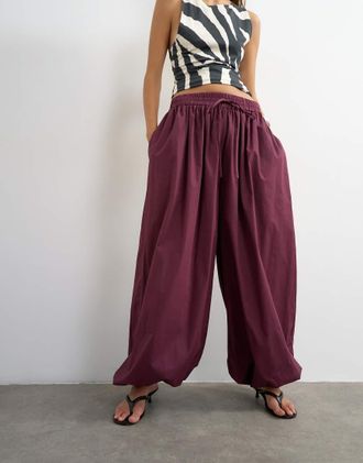 Topshop Pantalon ultra ample - Figue-Rouge