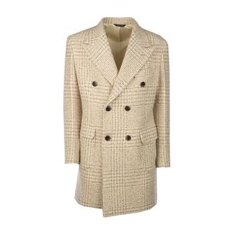 Brian Dales Karierter- zweireihiger Mantel - - Coats - Herren - Beige - L