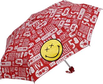 Smiley Taschenschirm Mini Manual Stay Cool - Rot