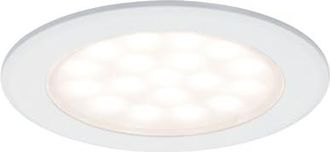 Paulmann 99921 éclairage meubles LED spots encastrés rond incl. 2x2,5W éclair. placard Blanc dép. éclair. armoire alu., plastique lampe cuisine 3000K