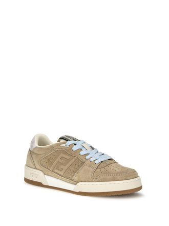 Fendi Womens Match Suede Sneakers Lightecru+whi Mar.sc Sole: Rubber; Outer