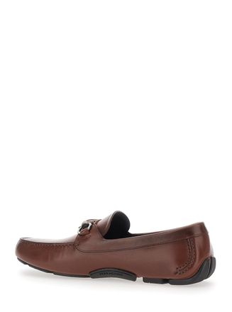 Ferragamo Mens Loafers Sunsay Brown Leather Calf