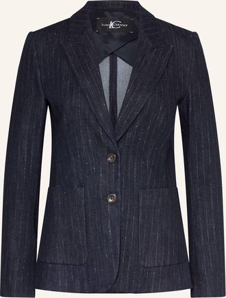 Luisa Cerano Luisa Cerano Blazer In Jeansoptik Mit Glitzergarn blau