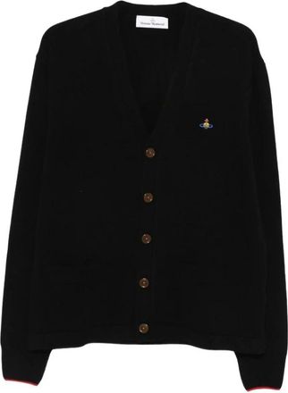 Vivienne Westwood Homme, Pulls, Noir, Taille: M Cardigan Boutonn&eacute; Col V