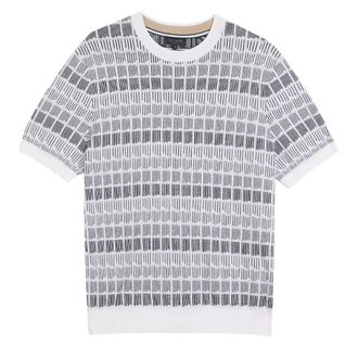 Ted Baker Srevel Regular Jacquard Wei&szlig;es T-shirt