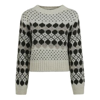 Max Mara Pull en Laine et Cachemire Jacquard - Femme - Pulls - Multicolore - Taille: 42 FR