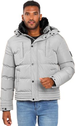 Alessandro Salvarini Winterjacke Herren - Wasserabweisend, Abnehmbare Kapuze, Gef&uuml;ttert, Warm, Winddicht, Jacke Herren Winter Mann, Teddyfell Fell - Grau XXL
