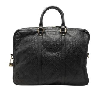 Gucci Pre-owned Guccissima Leder Aktentasche - - Pre-owned - Herren - Schwarzk - ONE SIZE