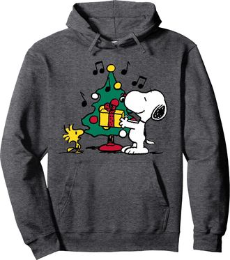 Peanuts Snoopy and Woodstock Feiertags-Weihnachtsbaum Pullover Hoodie