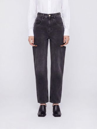 Maison Margiela High-Waist-Jeans mit weitem Bein von aus Baumwolldenim