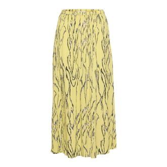 Soaked In Luxury Bunte Maxi-Rock mit elastischem Bund - - Skirts - Damen - Gelb - S