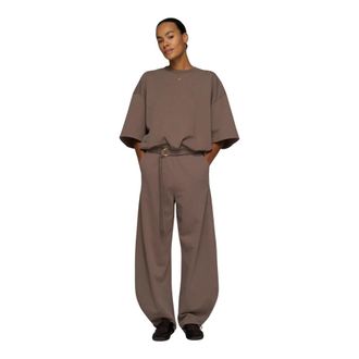 10 Days Femme, Pantalons, Brun, Taille: 36 FR Pantalon de surv&ecirc;tement ample en tissu &eacute;ponge