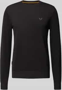 PME Legend Strickpullover mit Logo-Stitching Modell Ricecorn