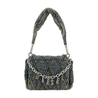 Diesel Petit sac &agrave; bandouli&egrave;re Charm-D - Femme - Sacs - Bleu - Taille: ONE Size