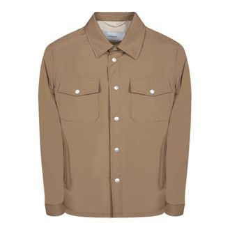 Lardini Gebrannte Farbe Technisches Stoff Overshirt - - Jackets - Herren - Braun - L
