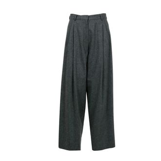 Max Mara Femme, Pantalons, Gris, Taille: 40 FR Wide Pantalons