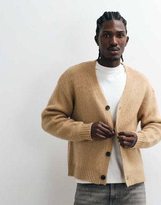 Cotton On Gilet court duveteux &agrave; boutons - Gr&egrave;ge-Neutre