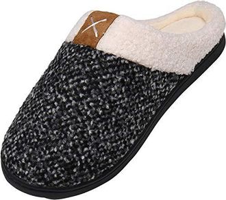 Mishansha Chaussons Maison Mixte Hommes Femmes Hiver Peluche Douce Pantoufle Dintérieur Mousse à Mémoire Confort Chaud Confortable Chaussures pour la Maison, Wa