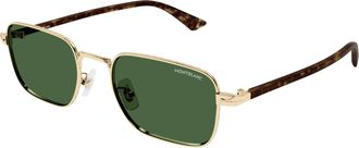 Montblanc Montblanc Herren Mb0339s Sunglass Man Metal Sonnenbrille, bunt