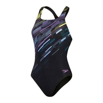 Speedo Damen Schwimmanzug DIGI PLMT MDLT AF BLACK/PURPLE