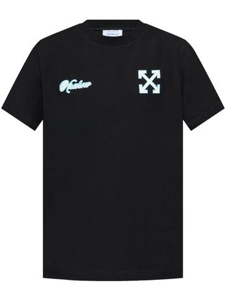 Off-white t-shirt Riyad &agrave; motif - Noir