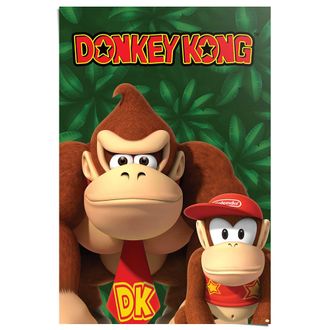 Reinders Poster, Nintendo - Donkey Kong and Diddy Kong, Kinderzimmer, Poster, Wanddeko, Room Decor, 150 gr. gl&auml;nzend Bilderdruckpapier, Mehrfarbig, 91,5 x 61