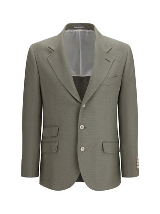 Brunello Cucinelli Mens Jacket Cavallo Khaki Silk