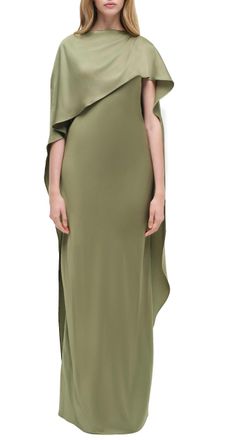 SIMKHAI Izel Satin Cape Gown Size XS