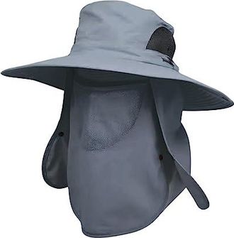 Generic Chapeau de randonnée léger et amovible pour homme - Chapeau de soleil Dayan pour lété, lescalade, la pêche, lextérieur, le camping, gris foncé, Taille
