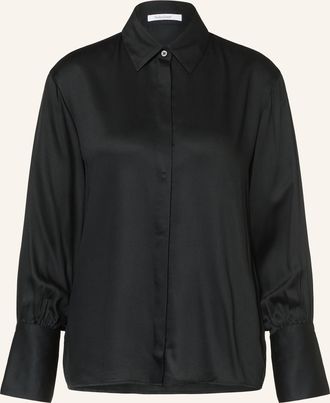Soluzione - Camiceria Ticino Hemdbluse Aus Satin schwarz