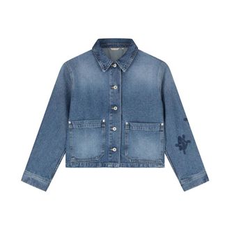 Olaf Hussein Monogram Denim Jacket - - Jackets - Damen - Blau - M