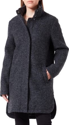 Tom Tailor Damen Boucle Mantel 1032674, 10522 - Shale Grey Melange, XS