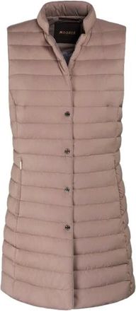 Moorer Femme, Vestes, Beige, Taille: 34 FR Gayle S3 Long Vest