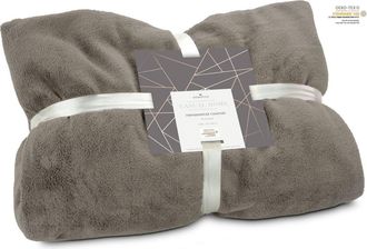 R&ouml;mer Wellness Fernsehdecke Comfort Anthrazit inkl. &Auml;rmel und Fu&szlig;tasche - 150 x 200 cm, 230 g/m&sup2;, weich, antistatisch, mit Satinband
