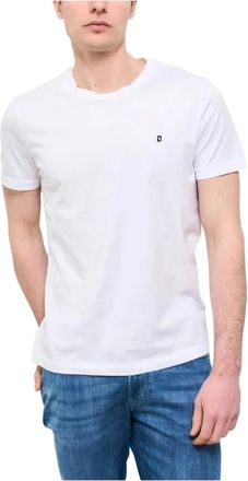 Dondup Homme, Tops, Blanc, Taille: M T-shirt &agrave; col rond et coupe classique en jersey