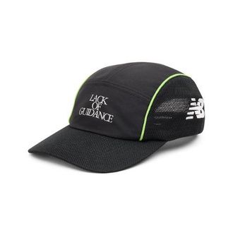 New Balance Herren Lack of Guidance X 5 Panel Cap in Schwarz/Gr&uuml;n, Polyester, Gr&ouml;&szlig;e OSZ