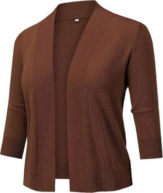 Generic 2026 Vestes pour femmes pour lautomne et lhiver pulls tricot&eacute;s cardigans &eacute;l&eacute;gants polyvalents, marron, XL