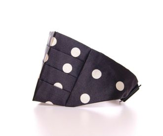 Dolce & Gabbana Mens Polka-Dot Silk Cummerbund Black Belt