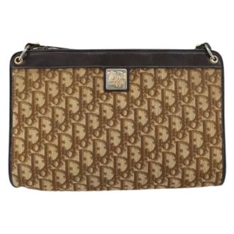 Dior Sac bandouli&egrave;re Vintage trotter Pre-owned - Femme - Pre-owned - Beige - Taille: ONE Size