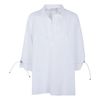 Max Mara Adorini Baumwoll-Popeline Oversize-Hemd - - Blouses & Shirts - Damen - Wei&szlig; - XS